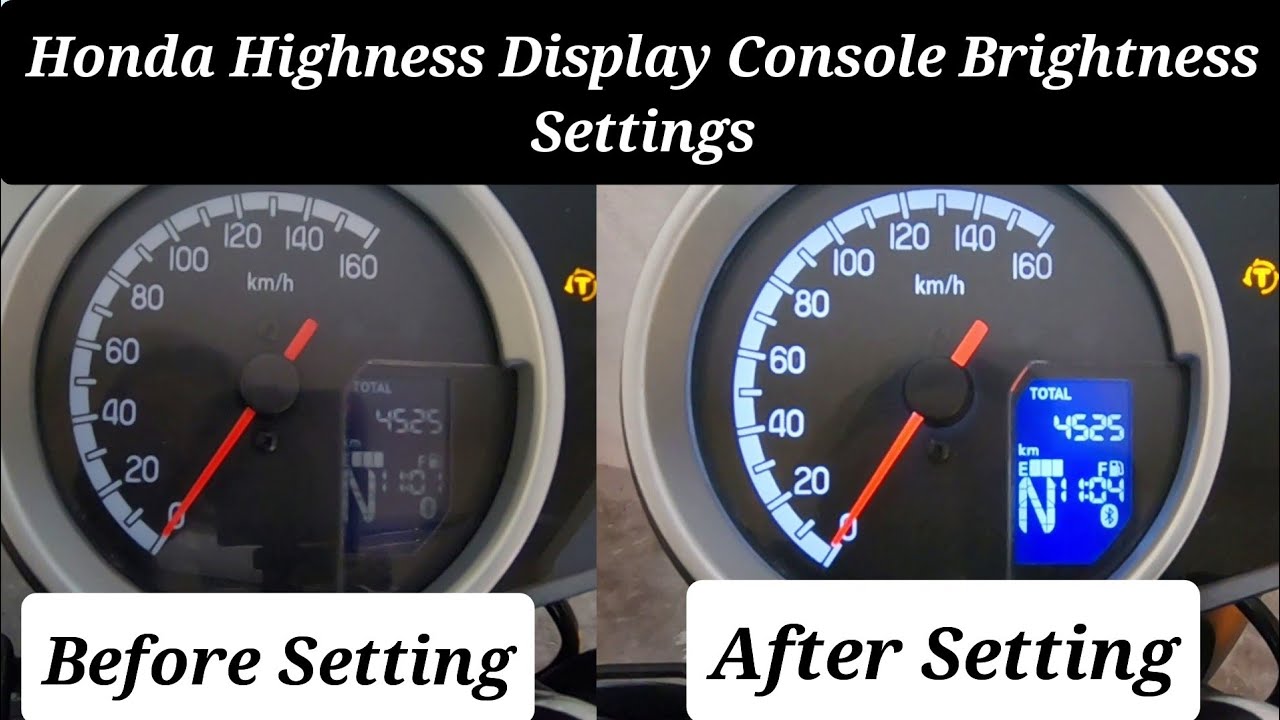 Honda Highness Display Console Best Brightness Settings | Honda CB350 ...