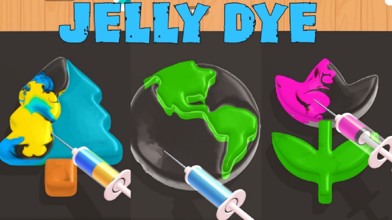 Satisfying ASMR Mobile Games | Relaxing Video | JELLY DYE Gameplay ...