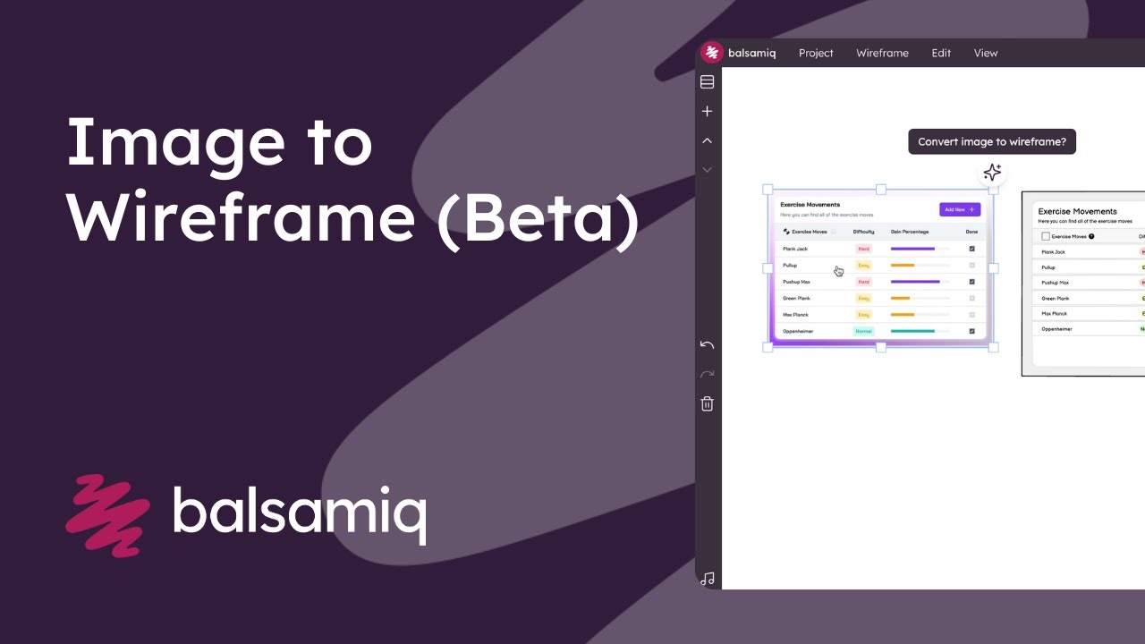 How to convert an Image to Wireframe (Beta) in Balsamiq - YouTube
