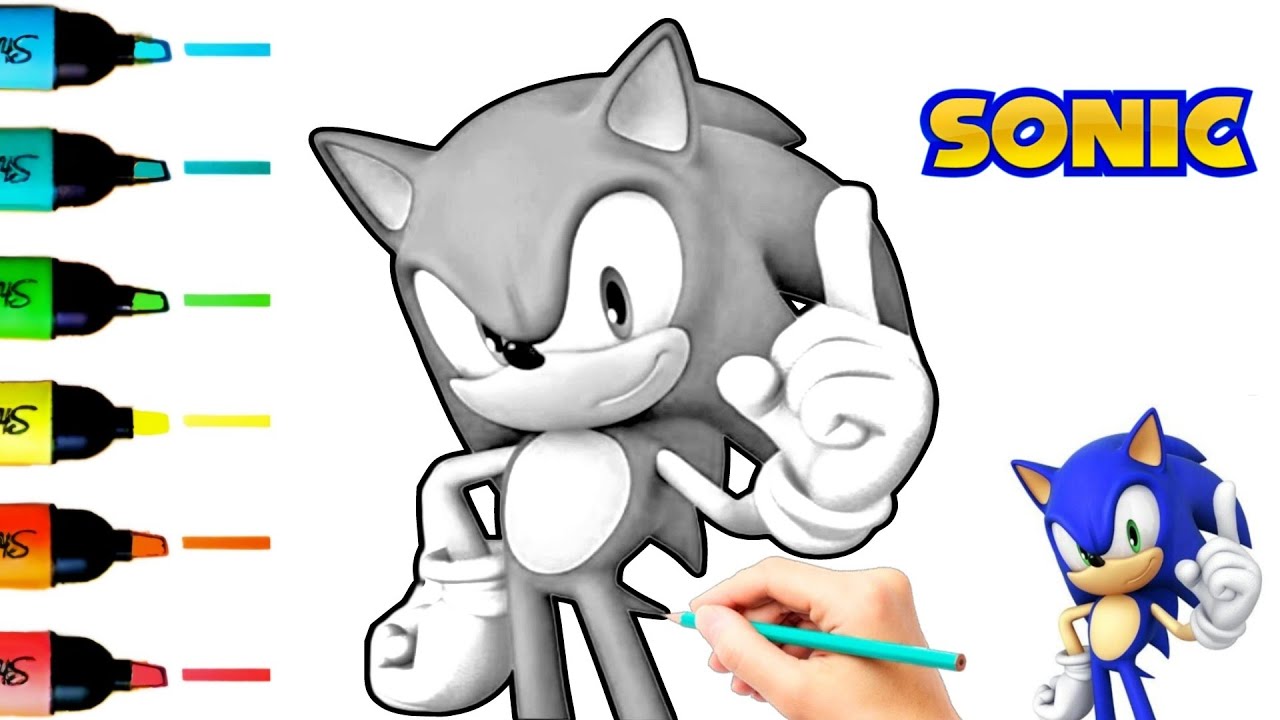 Drawing SONIC is no longer difficult || Easy steps to draw - YouTube