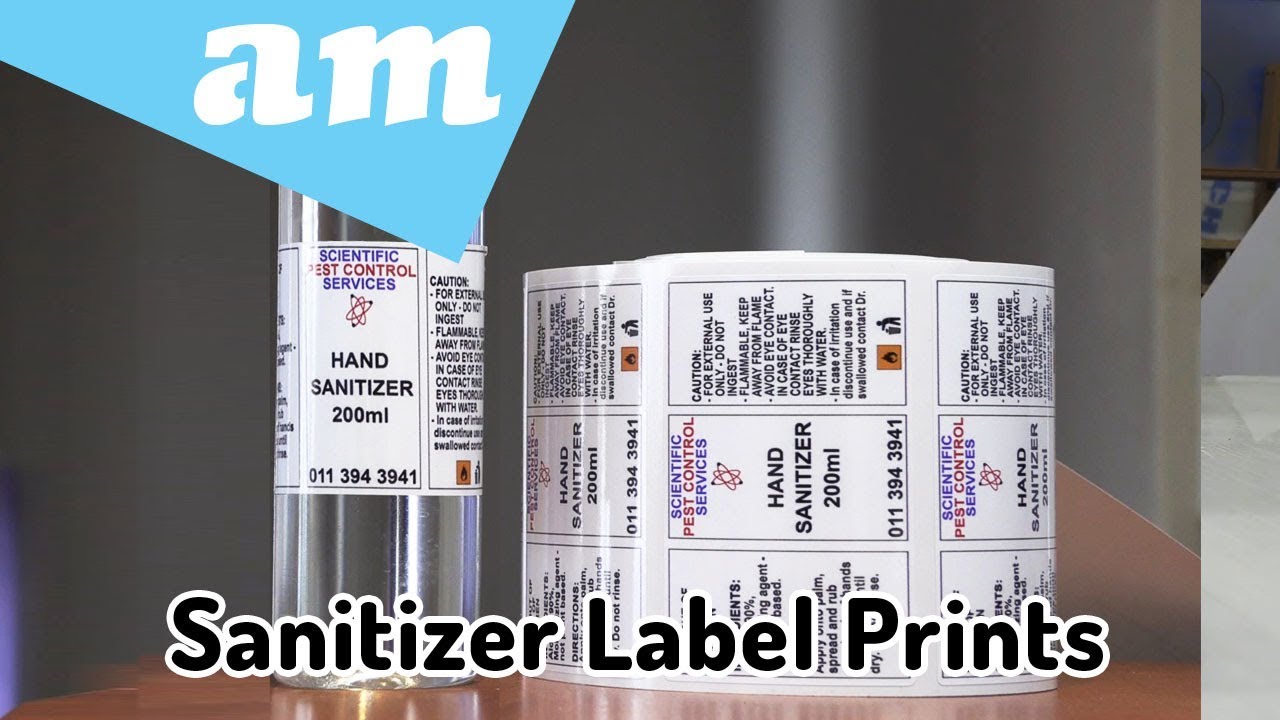Hand Sanitizer Labels Print and Cut by Large Format Printer and Fully ...
