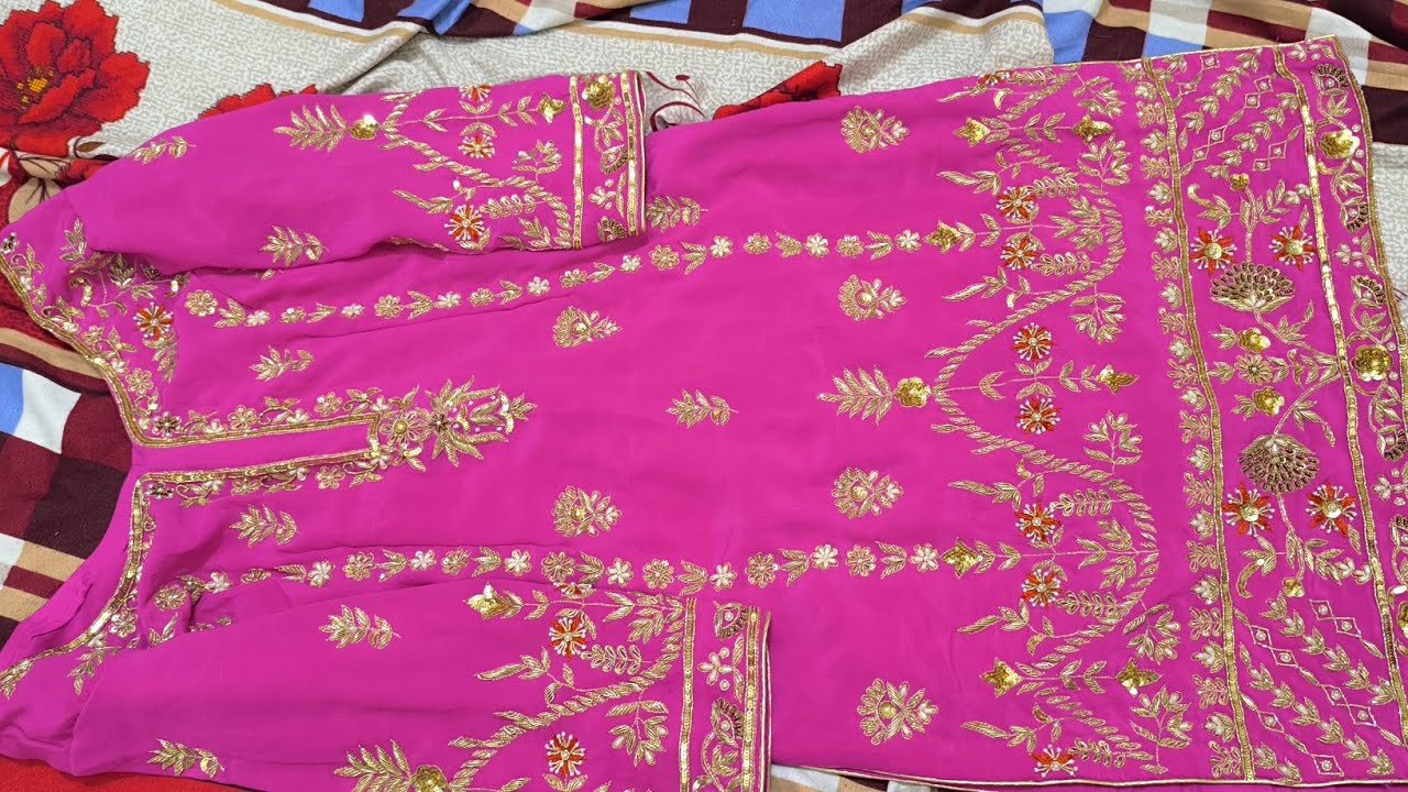 Hand embroidery suit design| ANAVIYA BOUTIQUE | hand work Kadai | Kadai ...