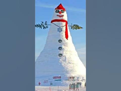 The World's Largest Snowman Ever Built #christmas #facts #snowman - YouTube