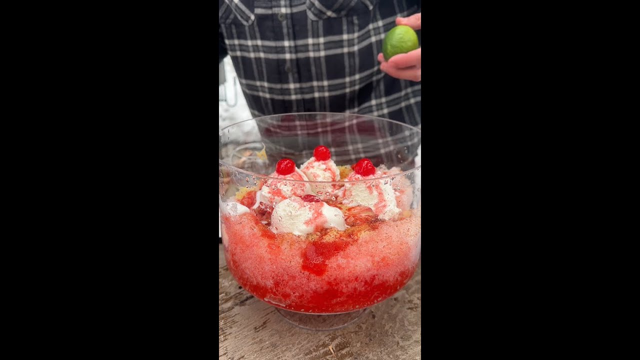 layered snow dessert in the mountains - YouTube