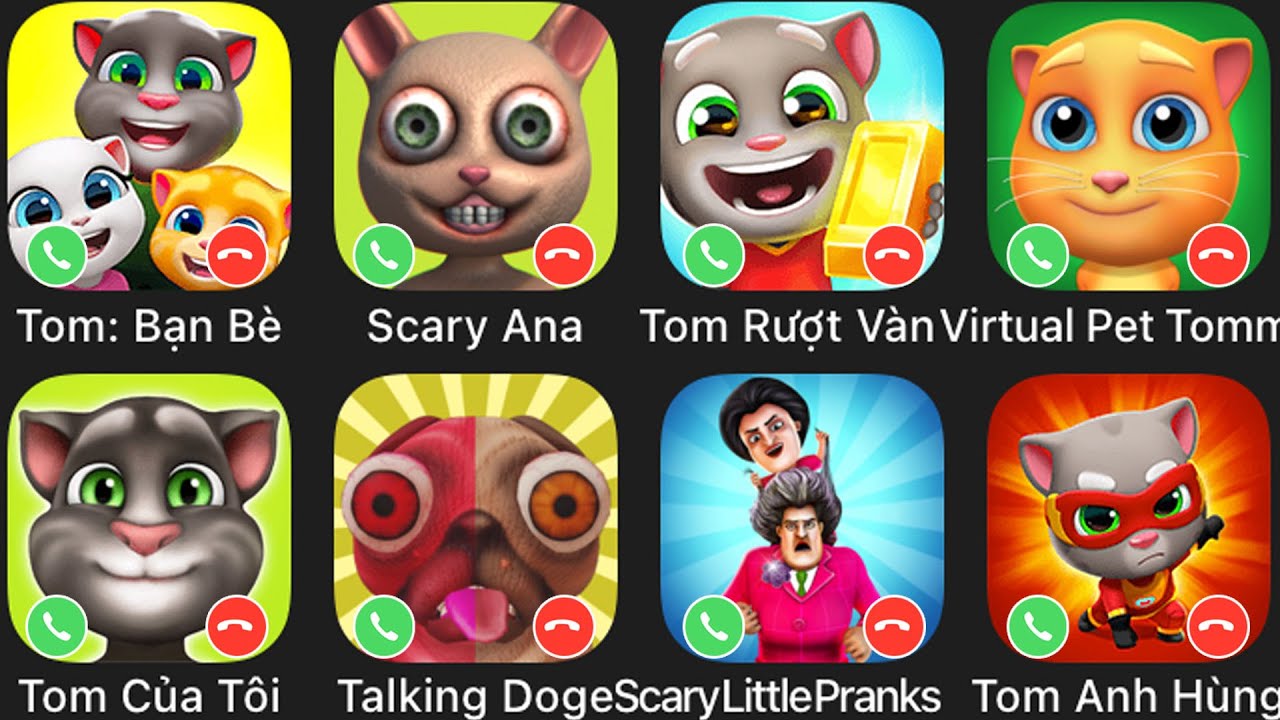 Talking Tom,Scary Ana,Talking Dog,Virtual Pet Tommy ...