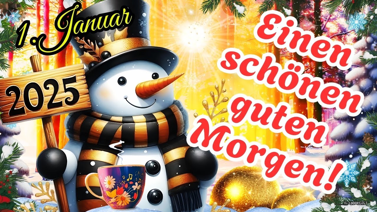 Hab einen schönen guten Morgen - 1. Januar💖☕🤗 Liebe Grüße zum ...