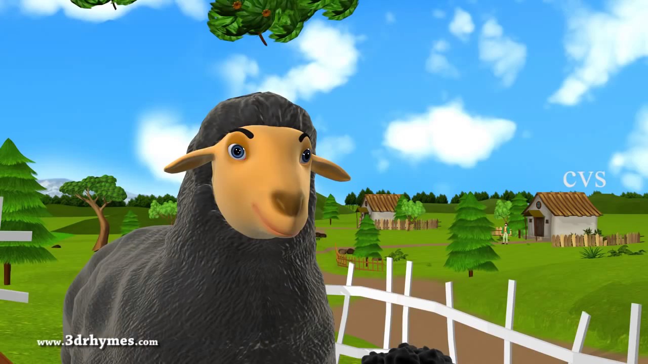 Baa Baa Black Sheep 3D Animation English Nursery rhyme for children ...