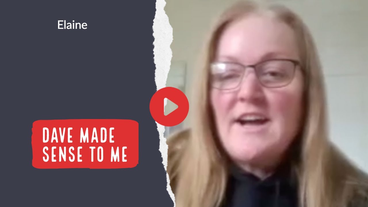 i saw dave speak and it resonated elaine h - YouTube