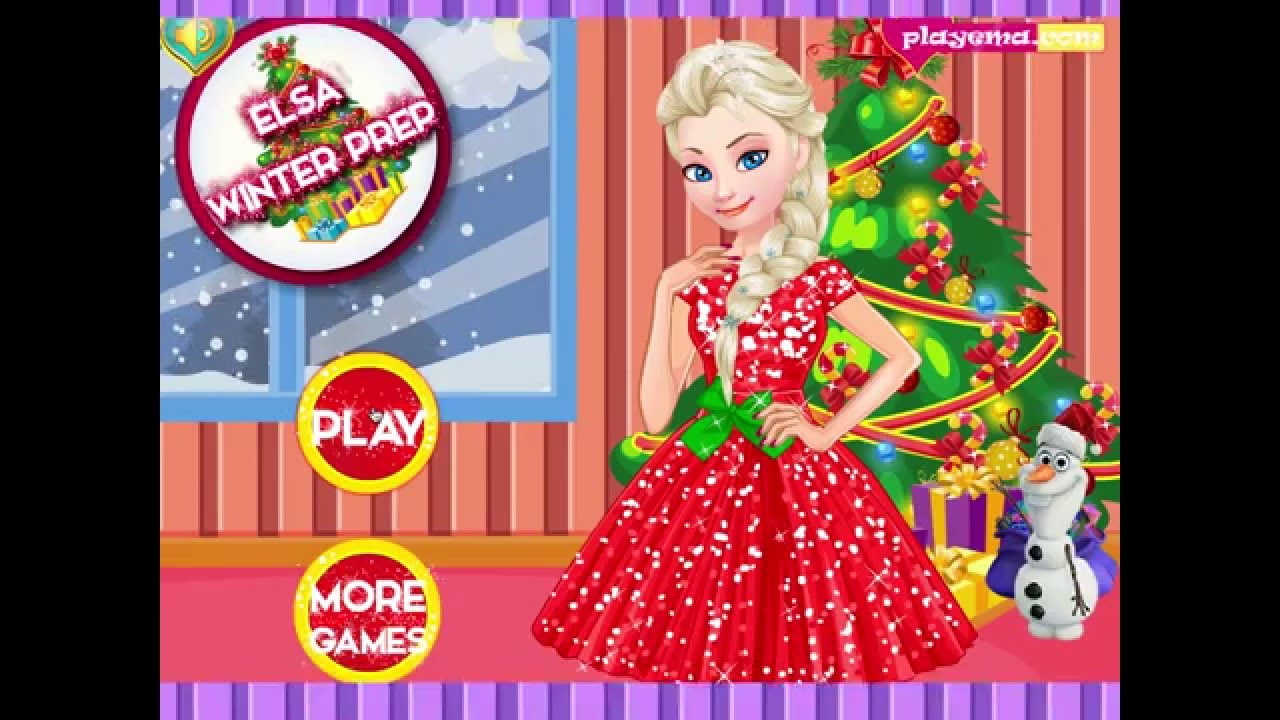Disney Frozen Princess Elsa Winter Prep Dress Up Game - YouTube