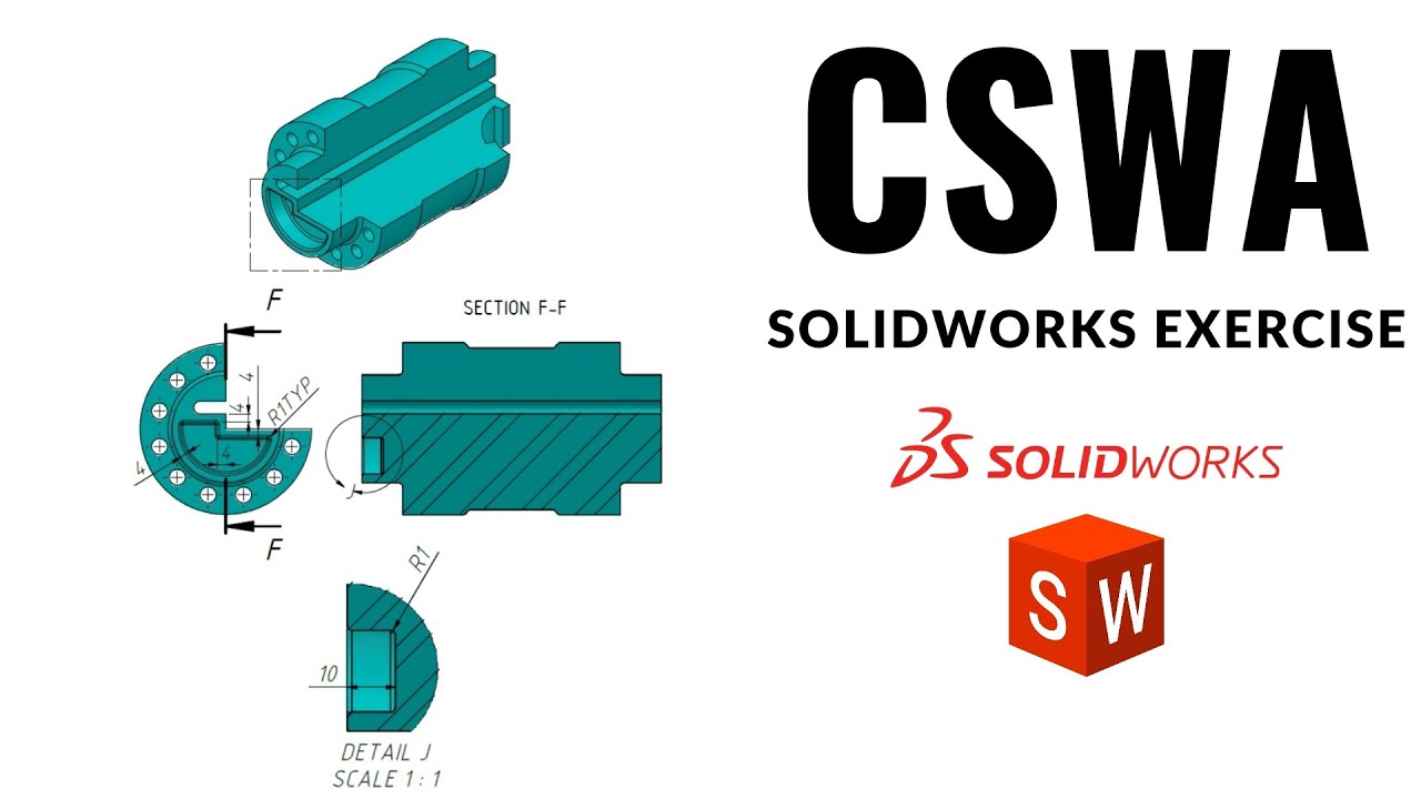 CSWA SOLIDWORKS TUTORIAL - YouTube