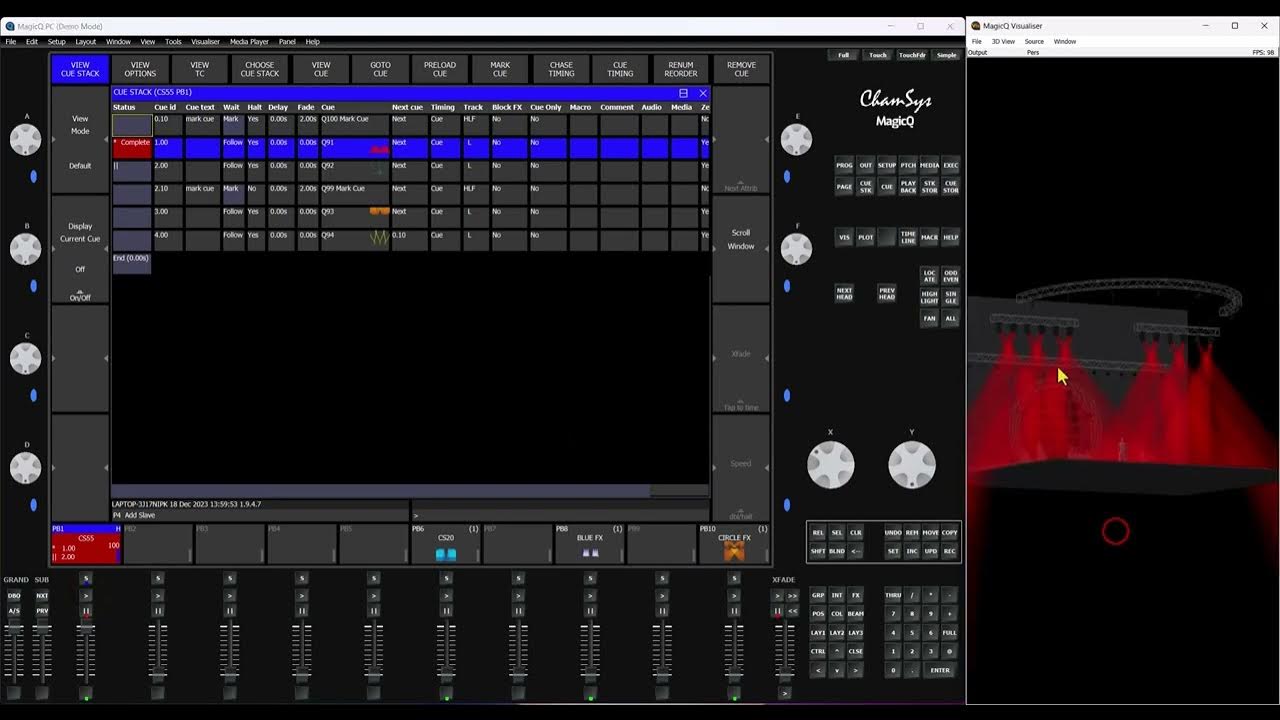 Formation de base MagicQ: Cue Stack Options - YouTube