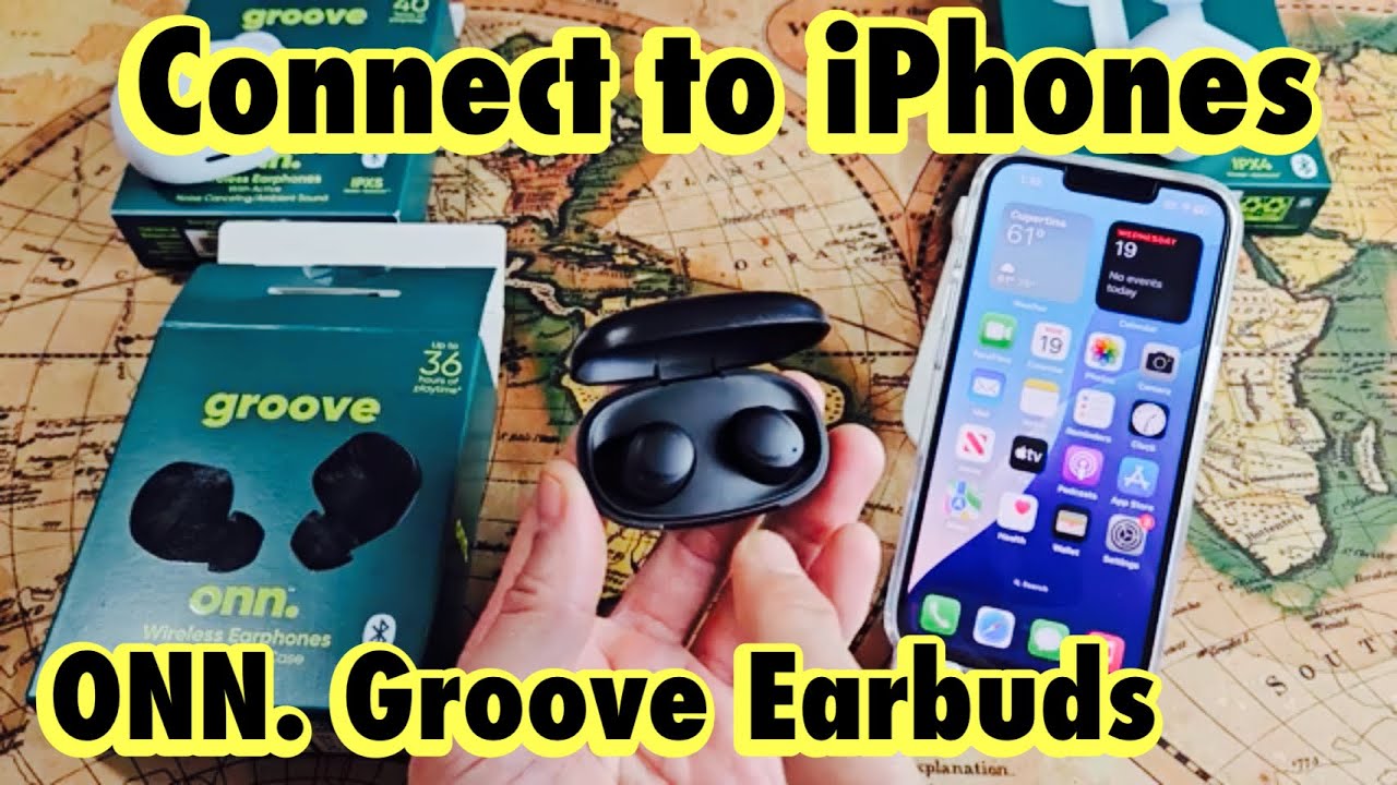 Onn. Groove Earbuds: How to Connect & Pair to iPhones - YouTube