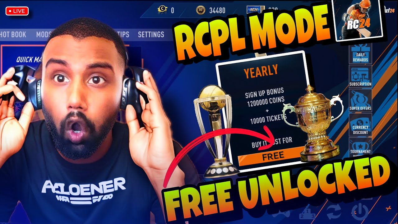 RC24 HOW TO RCPL MODE UNLOCKD ( REAL CRICKET 24 ) RAJ SHARMA GAMING ...