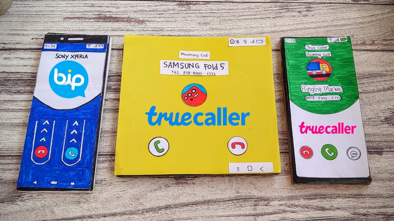 Cardboard Phone SONY BIP VS SAMSUNG FOLD VS HUAWEI incoming calls ...