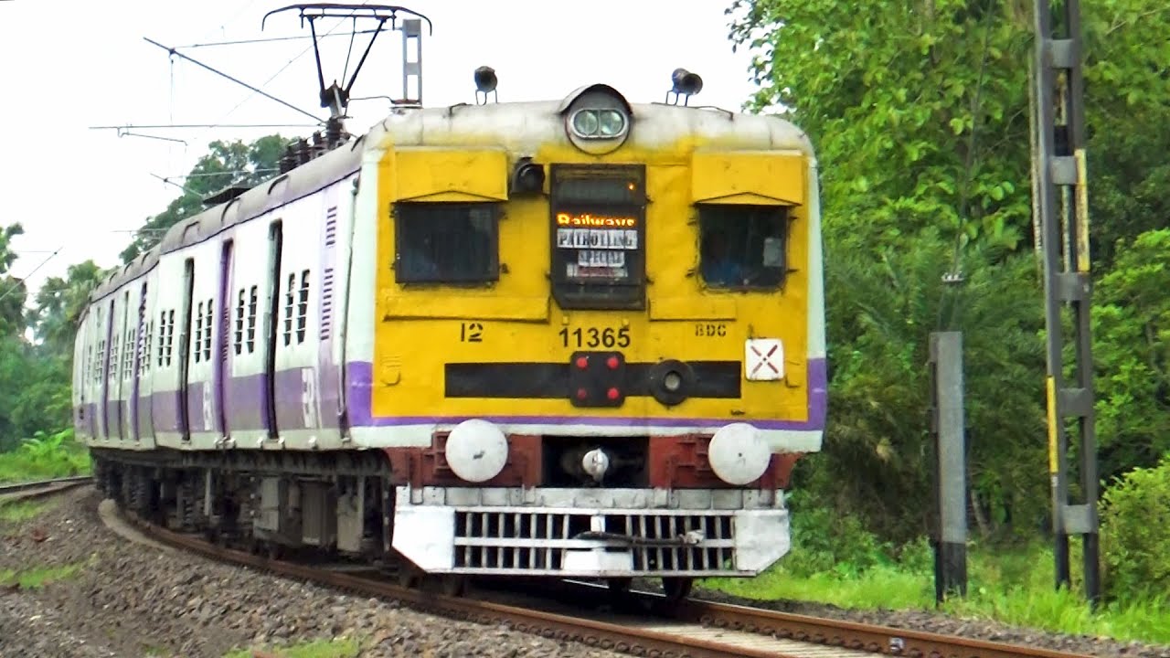 Electric Multiple Unit Train followed a huge Curve in the afternoon at ...