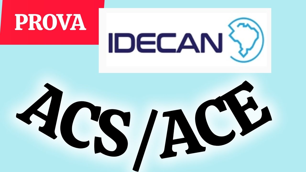 PROVA IDECAN para Agente de Saúde e Agente de Endemias. - YouTube