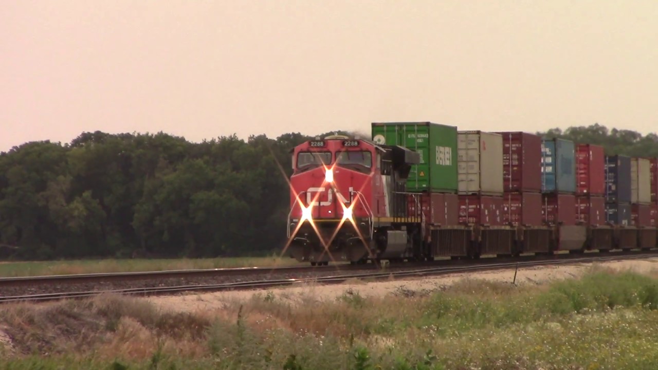 CN Railfanning HD: CN 2288 West FLIES through Bloom meeting CREX 1506 East 16/08/2018 5/5 - YouTube
