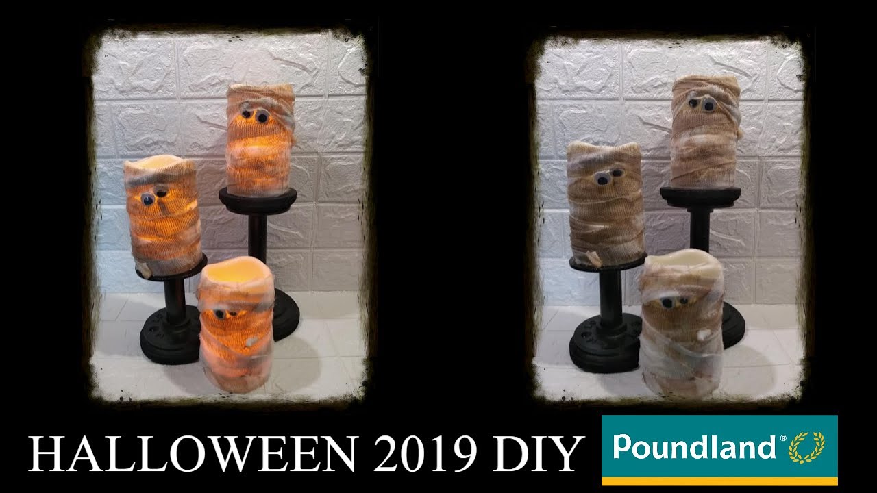 🎃POUNDLAND CRAFT UK'S DOLLAR TREE: LED MUMMY CANDLE DIY TUTORIAL # ...