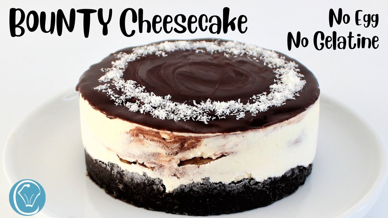 Bounty Cheesecake Chocolate Coconut No Egg No Gelatine No Bake BEST ...