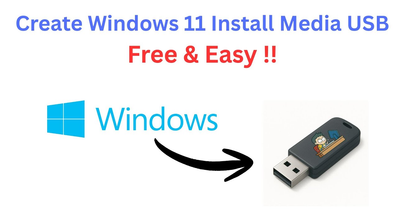 How To Create Windows 11 Install Media USB Flash Drive - Free and Easy ...