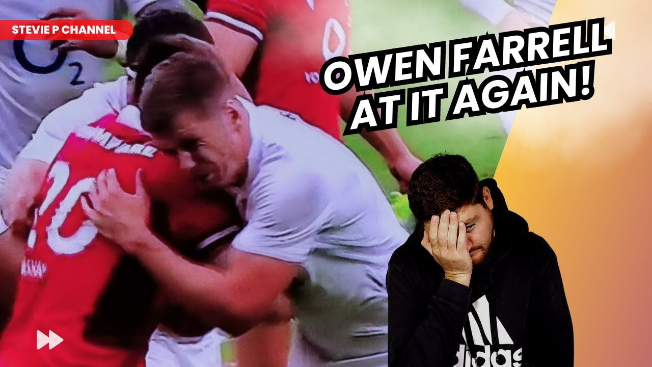 Owen Farrell red-carded for ANOTHER high tackle | England vs Wales ...