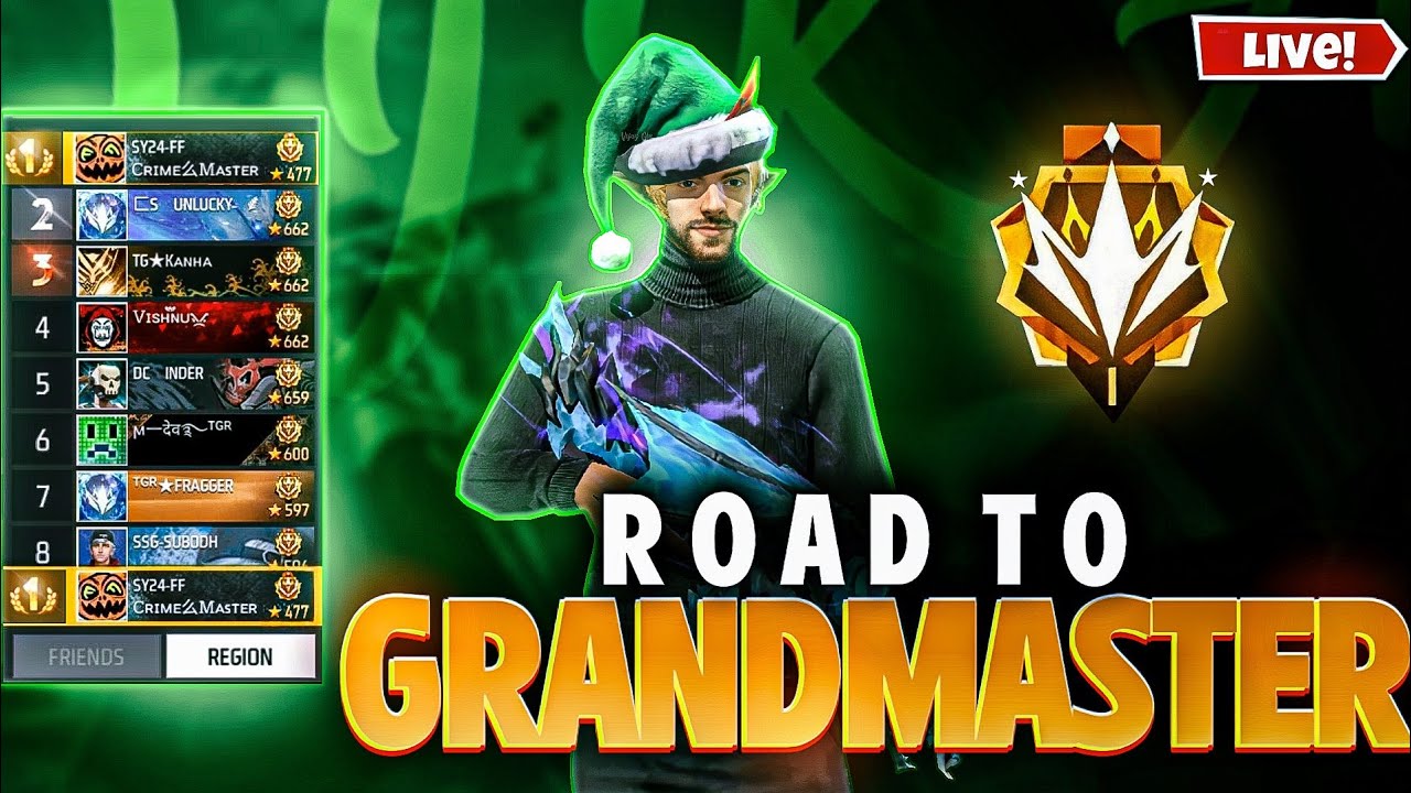TOP1 GRANDMASTER PUSH CSR#NONSTOP#FreeFireLive#classylive - YouTube