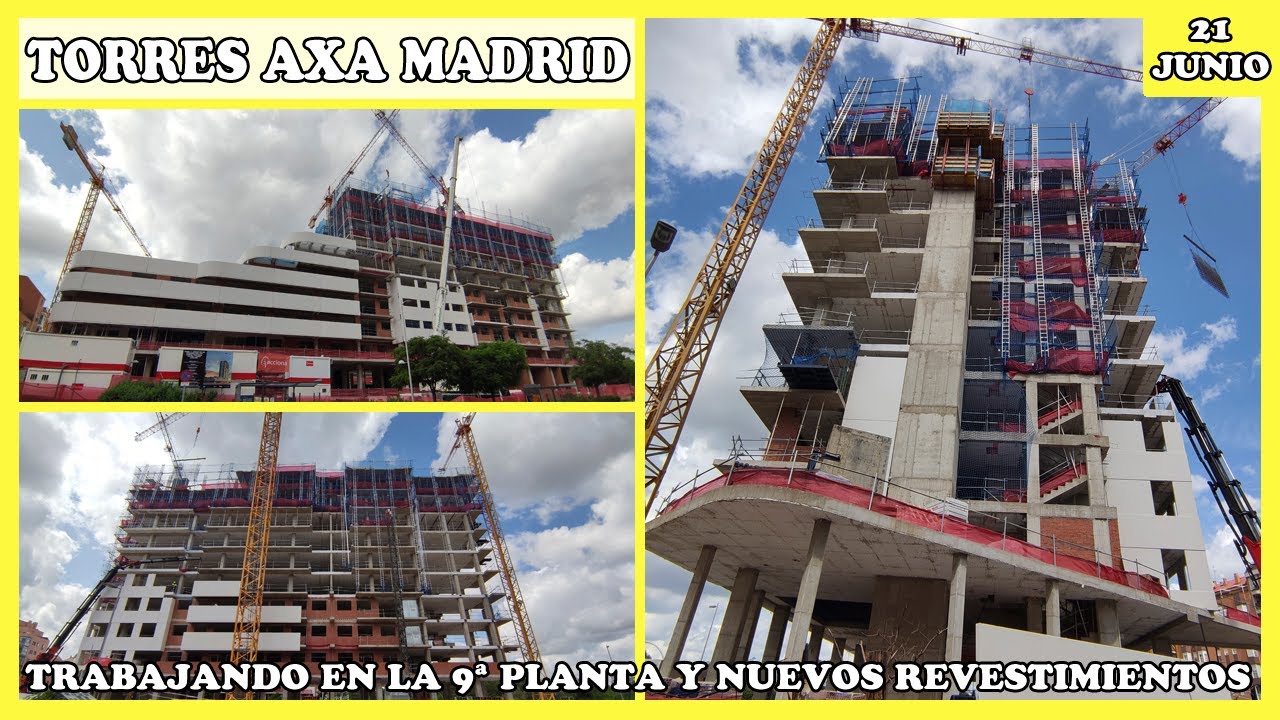 🚧 TRABAJANDO EN LA 9ª PLANTA Y NUEVOS REVESTIMIENTOS | OBRAS TORRES AXA ...