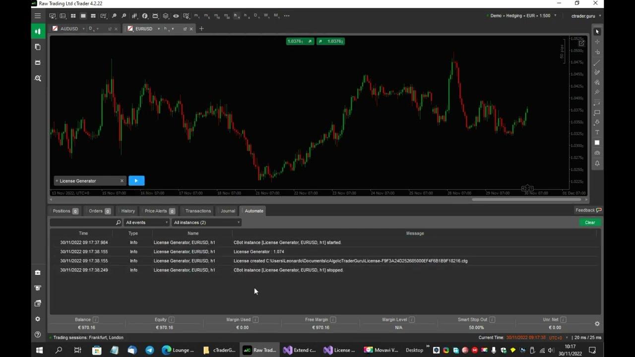 How to insert license to a cbot with the cTrader Guru framework - YouTube
