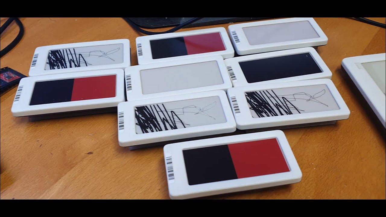 E-Paper Price Tags controlled via Arduino ESP32 - YouTube