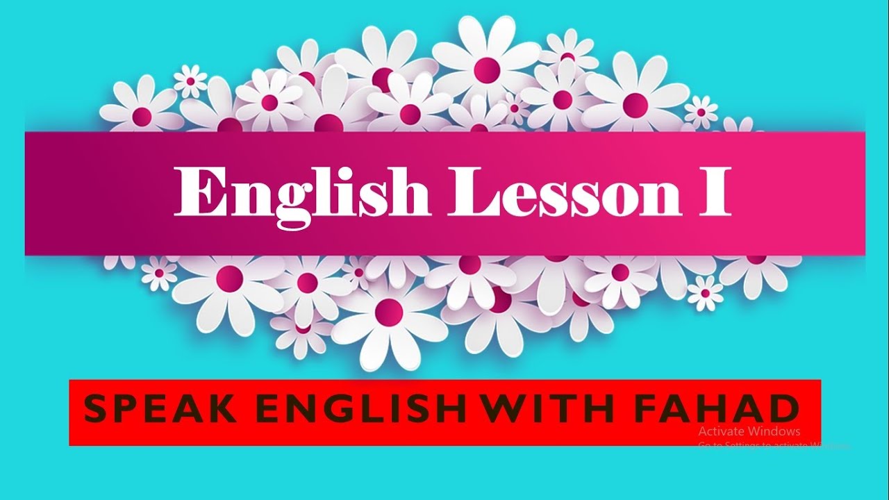English Language Course || Learn English Swiftly || Lesson no 1 - YouTube