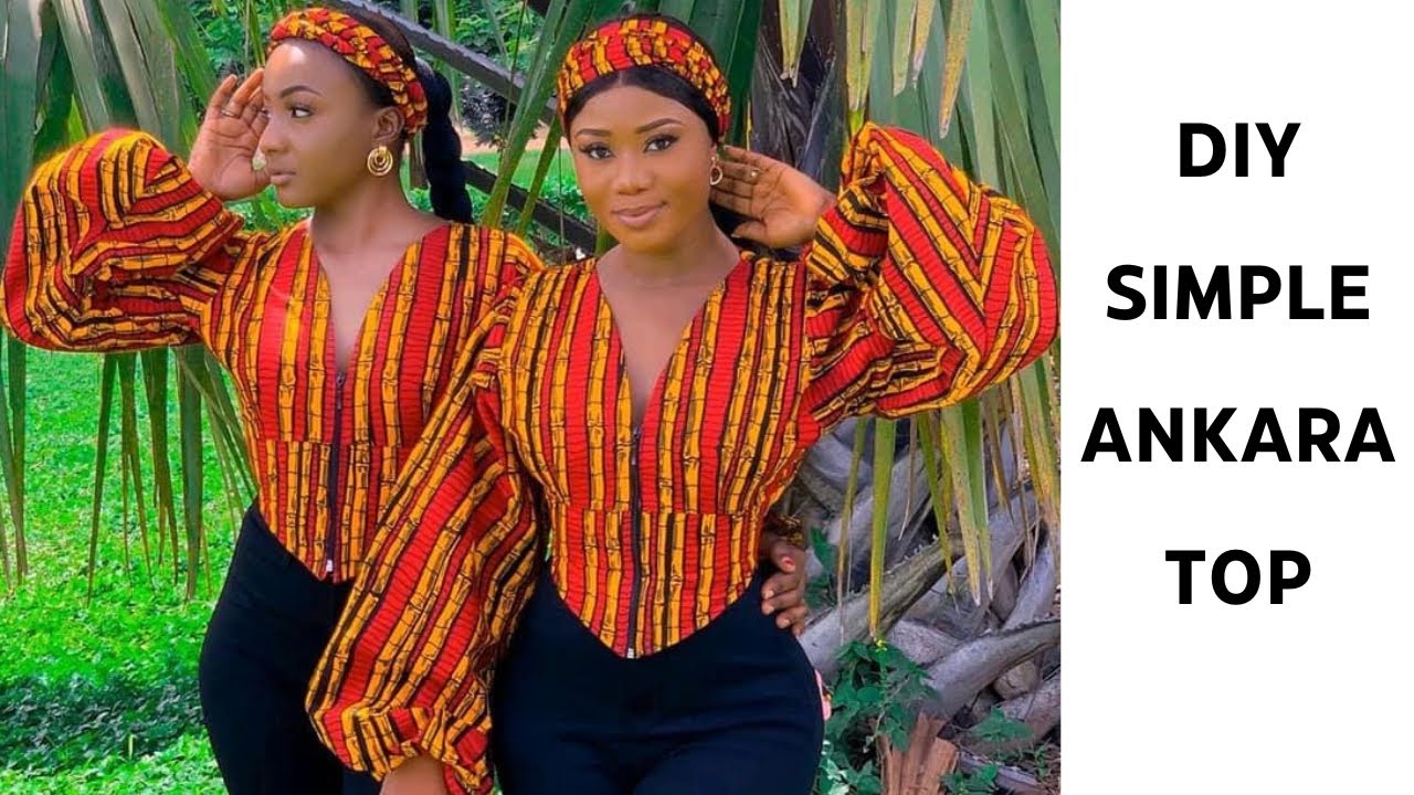 How to Cut and Sew this Ankara Top with Basque waistline - YouTube