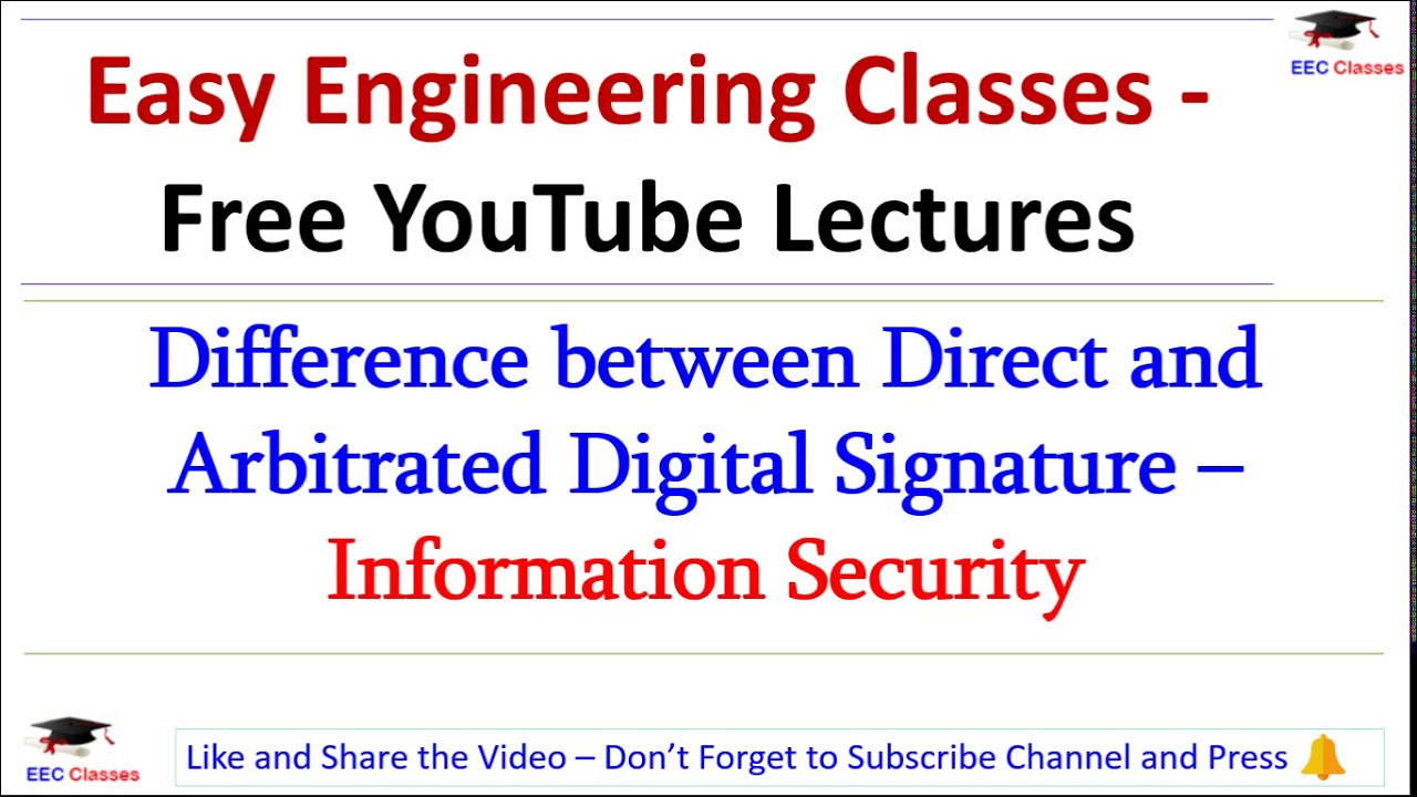 Difference between Direct and Arbitrated Digital Signature ...