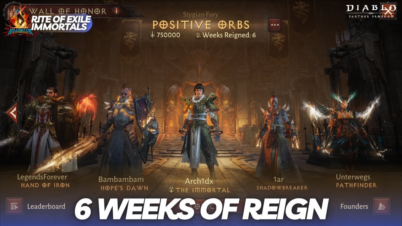 Diablo Immortal - Rite Of Exile Immortals, Positive Orbs 6 Weeks Of ...