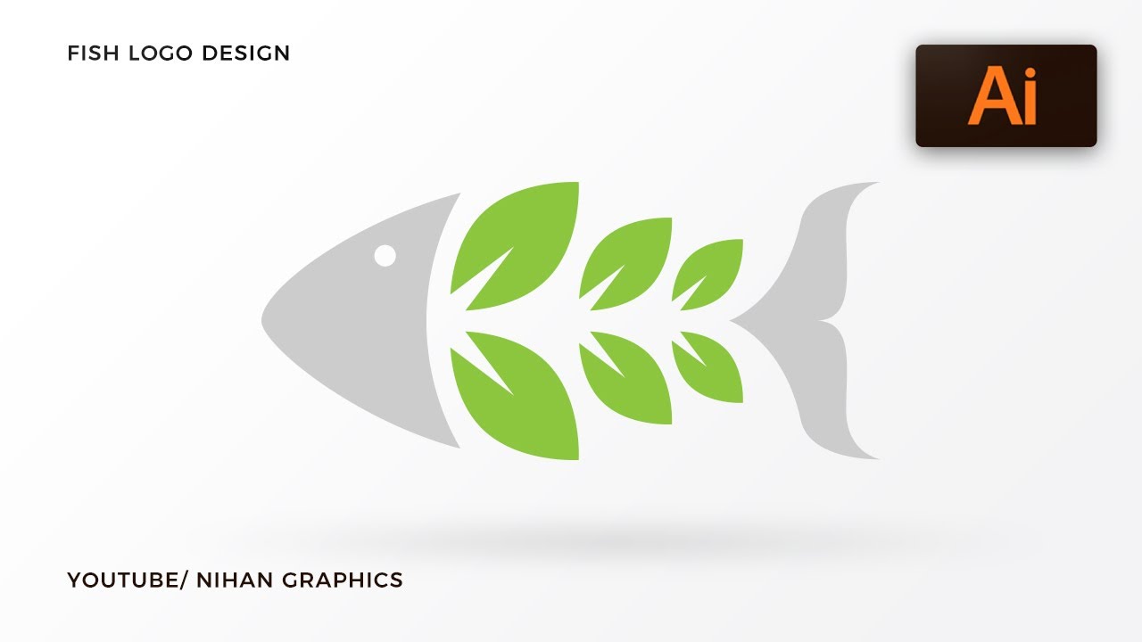 Fish logo Design in illustrator | Illustrator tutorials | Best Logo ...