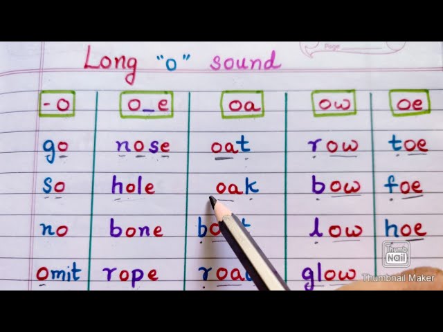Long O Examples