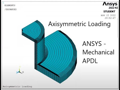 APDL-(4 Axisymmetric Loading in plane members) - YouTube
