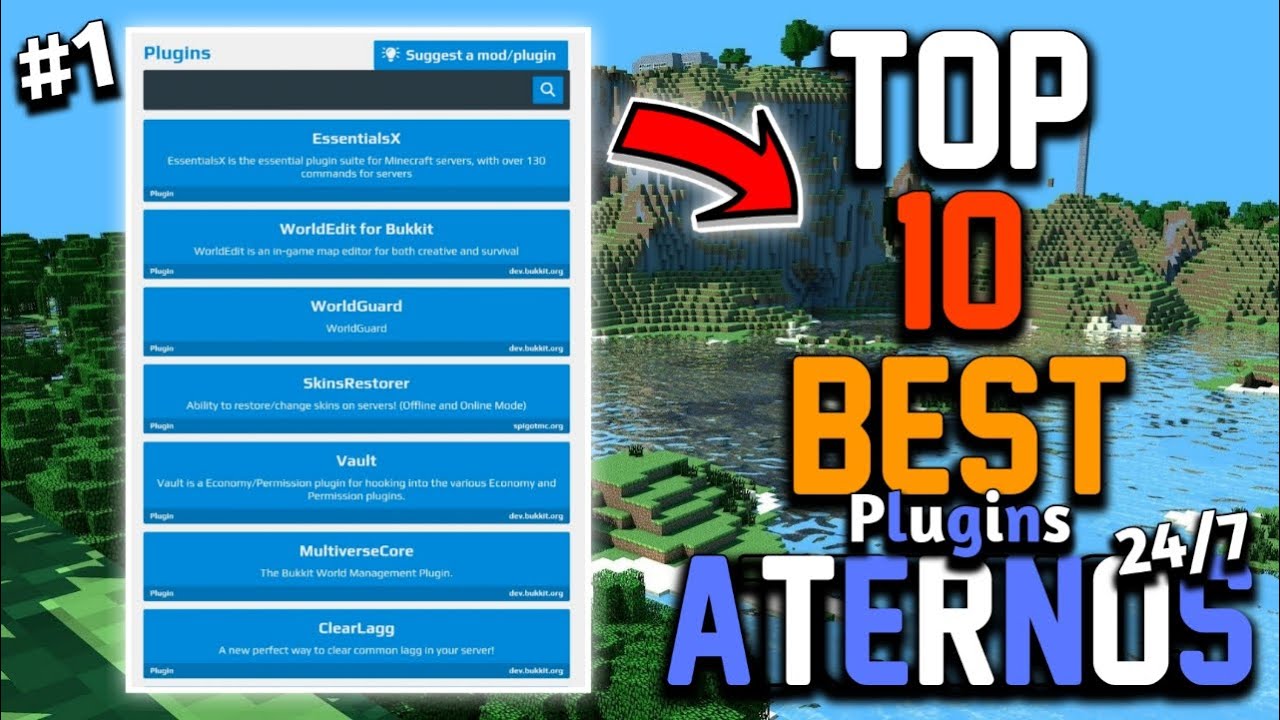 Top 10 Best Plugins For Aternos |#minecraft #aternos - YouTube