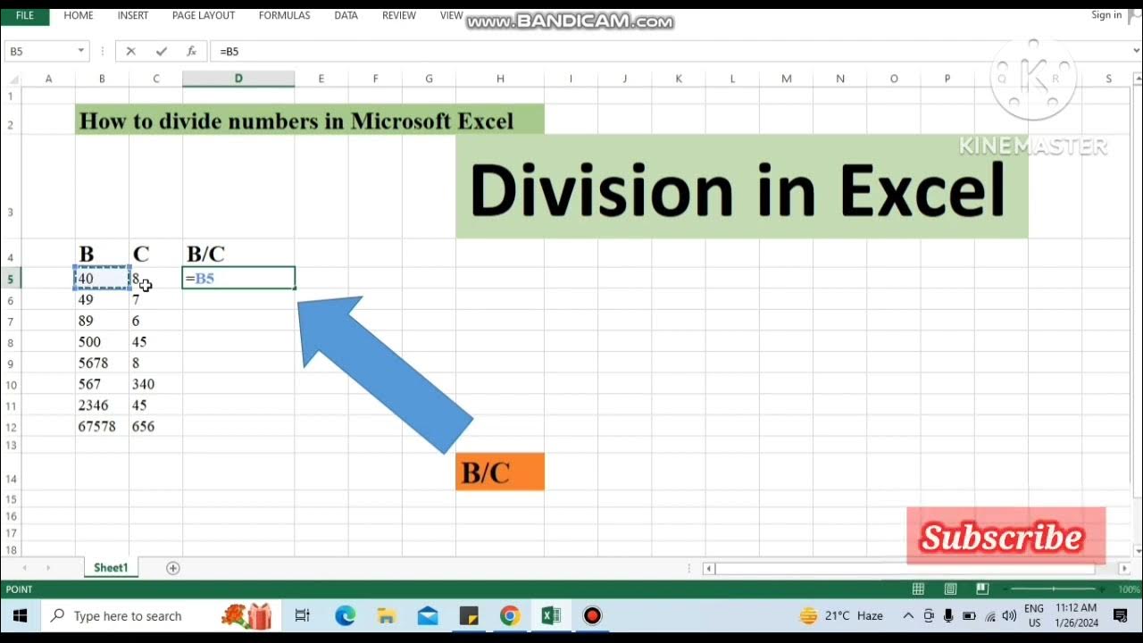 How to divide numbers in Microsoft Excel|excel division formula | excel me division kaise nikale ...