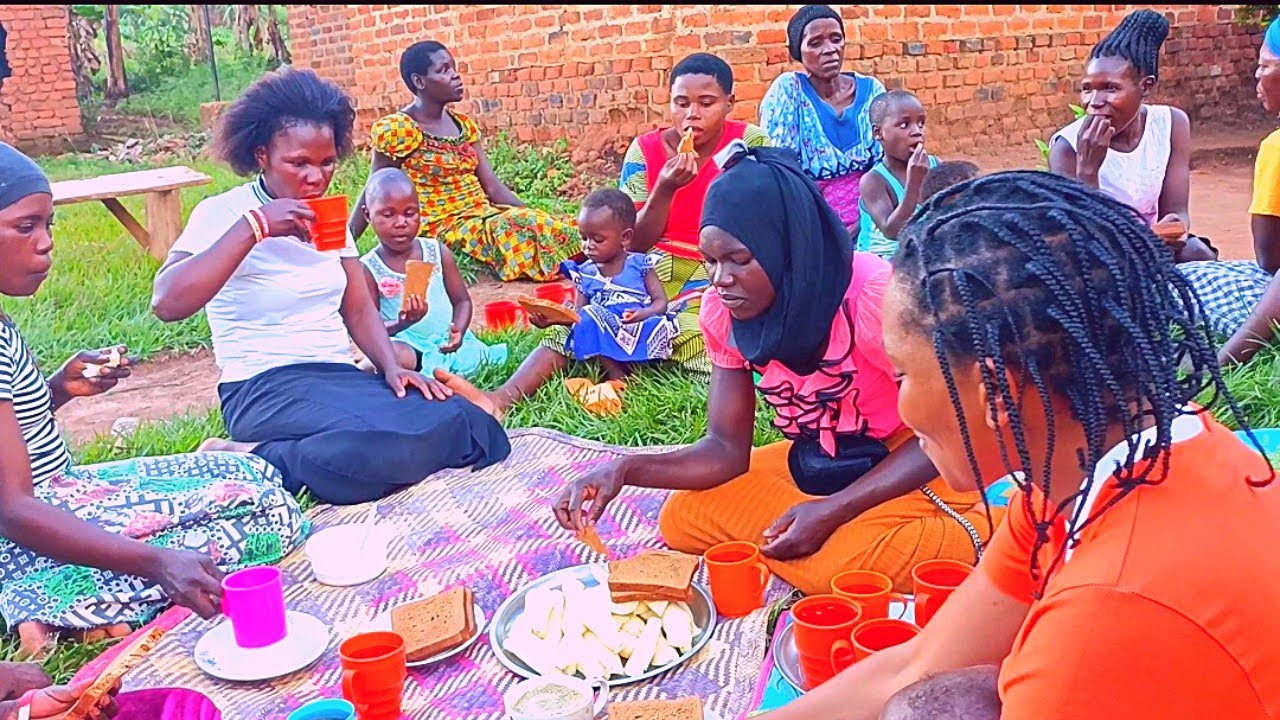 Village life in Uganda// we visited our friend who gave birth # ...