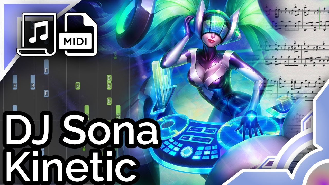 DJ Sona Kinetic - League of Legends (Synthesia Piano Tutorial) - YouTube
