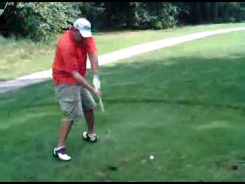 The Amazing 1/2 Footed Golf Ball Whacker Guy! - YouTube