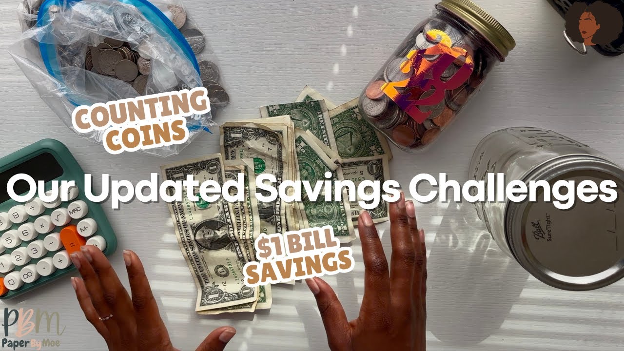 Updated Saving Challenges | $1 Bills | Counting Coins | Financial ...