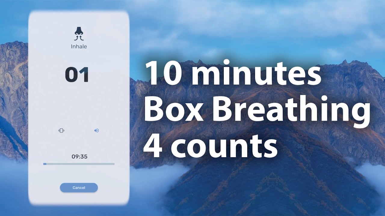 10 Min Guided Box Breathing - Meditation (4-4-4-4) Calm voice - YouTube