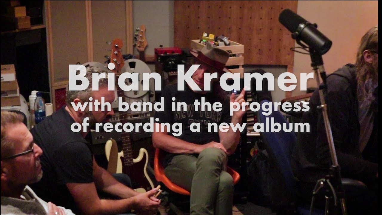Brian Kramer with his band in the progress of recording a new album ...