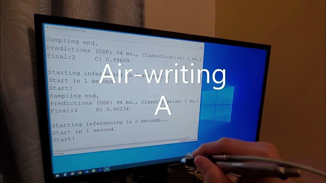 Air-writing TinyML Gesture Inference with Arduino Nano RP2040 - YouTube