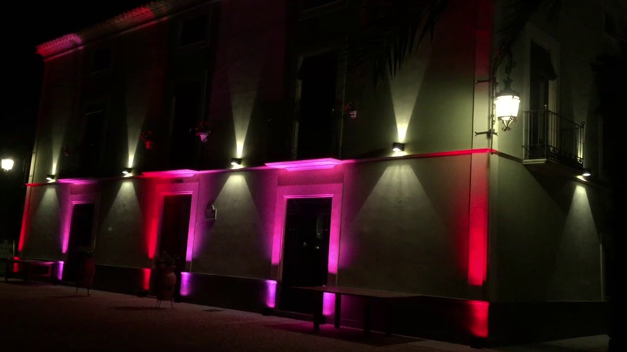 led uplighting building - YouTube