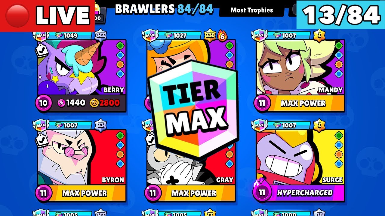 🔴 LIVE - ROAD TO EVERY TIER MAX BRAWLER + CHILLING WITH VIEWERS PT.1 ...