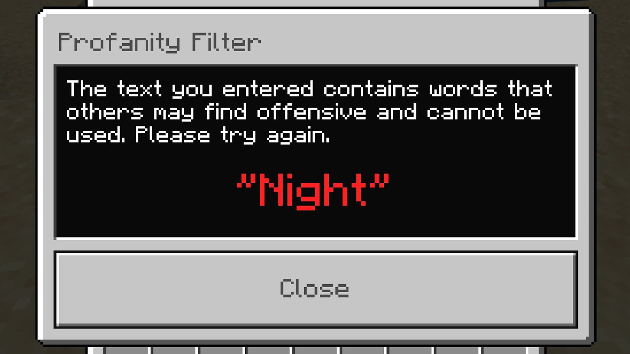 You Cannot Say The Word NIGHT Anymore In Minecraft It s Banned YouTube you-cannot-say-the-word-night-anymore-in-minecraft-it-s-banned-youtube