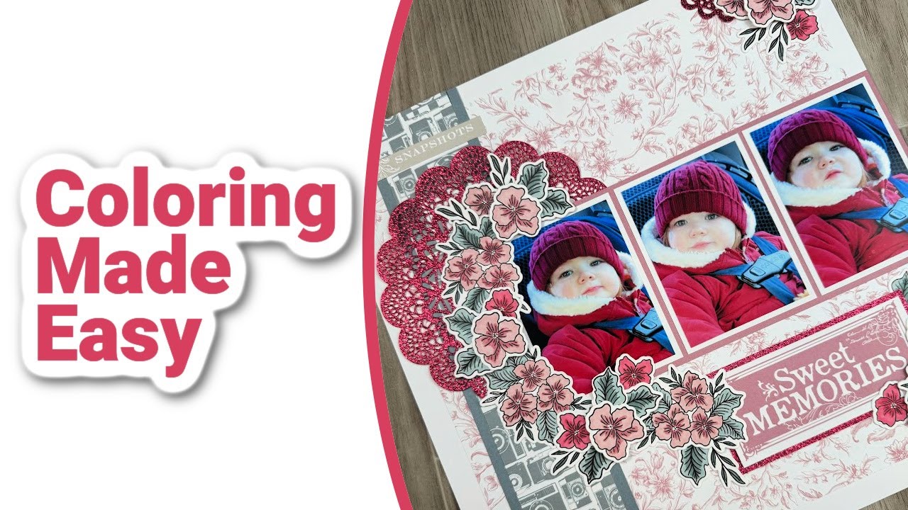 Tips for Coloring Your Stamped Images for a Scrapbook Page - YouTube