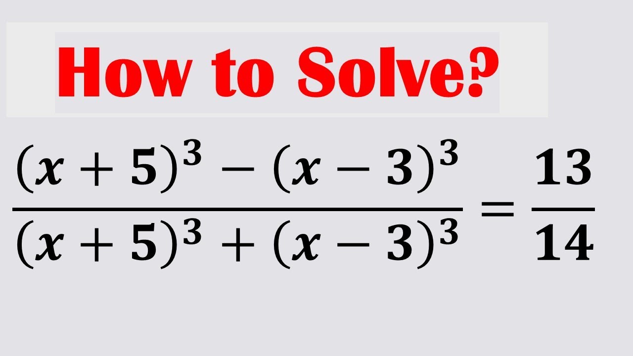 A Good Math Olympiad Algebra Equation | Math Olympiad Questions ...